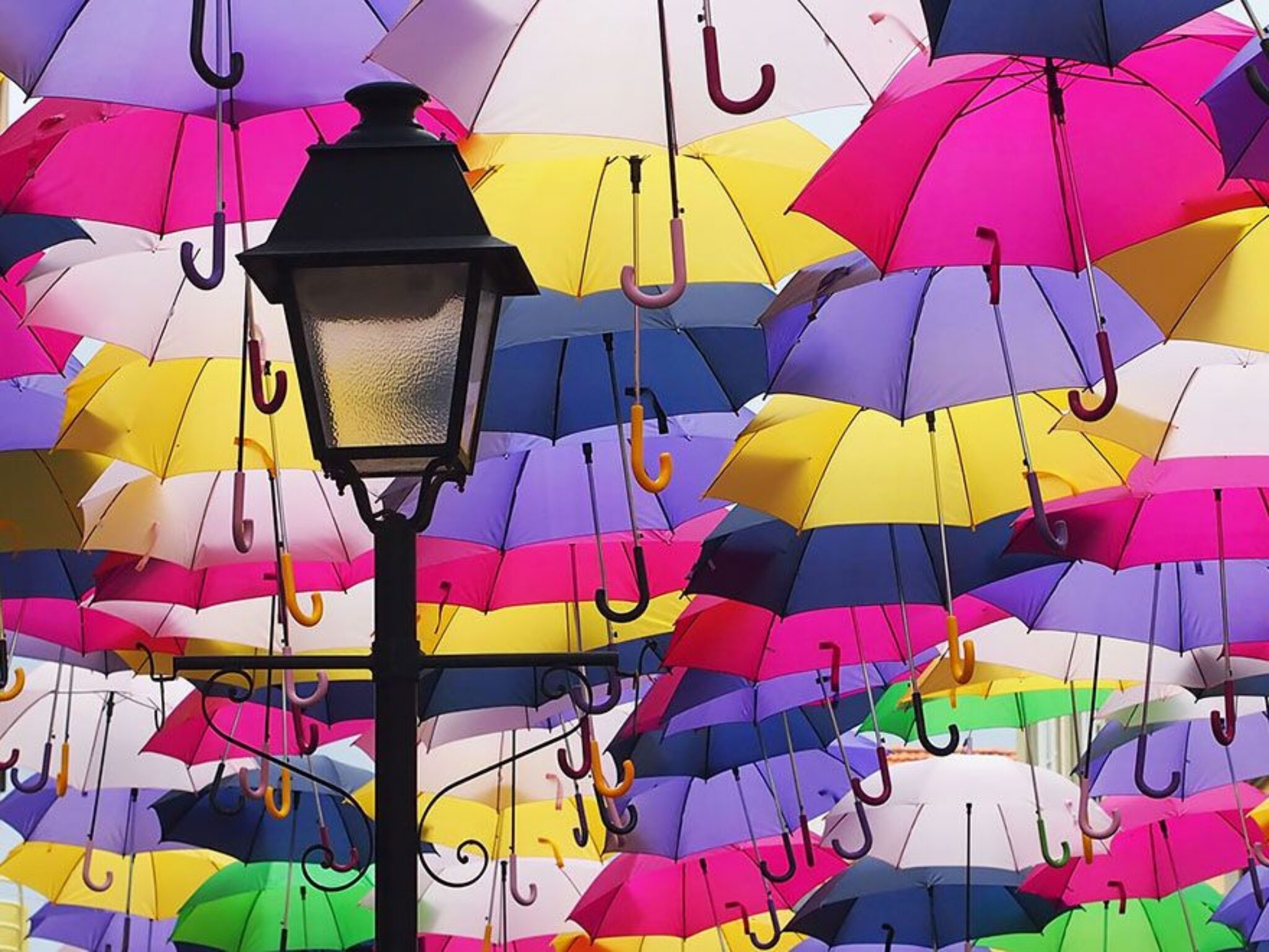 Colorful Umbrellas Installation in Portugal – Arch2O.com
