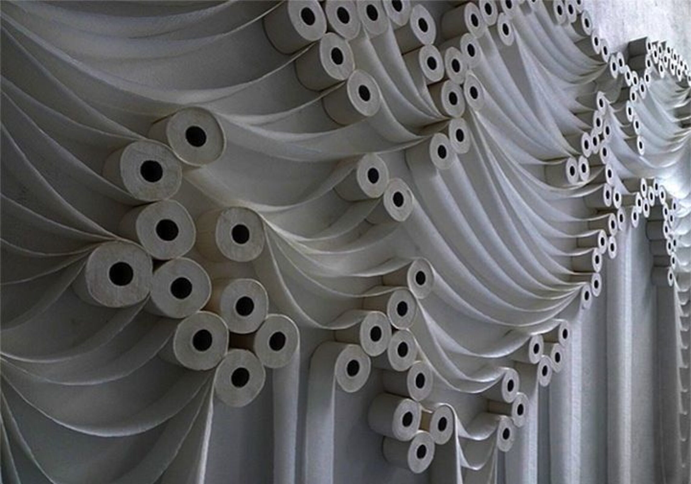 "Trans-Layers" Toilet Paper installation | Sakir Gokcebag - Arch2O.com