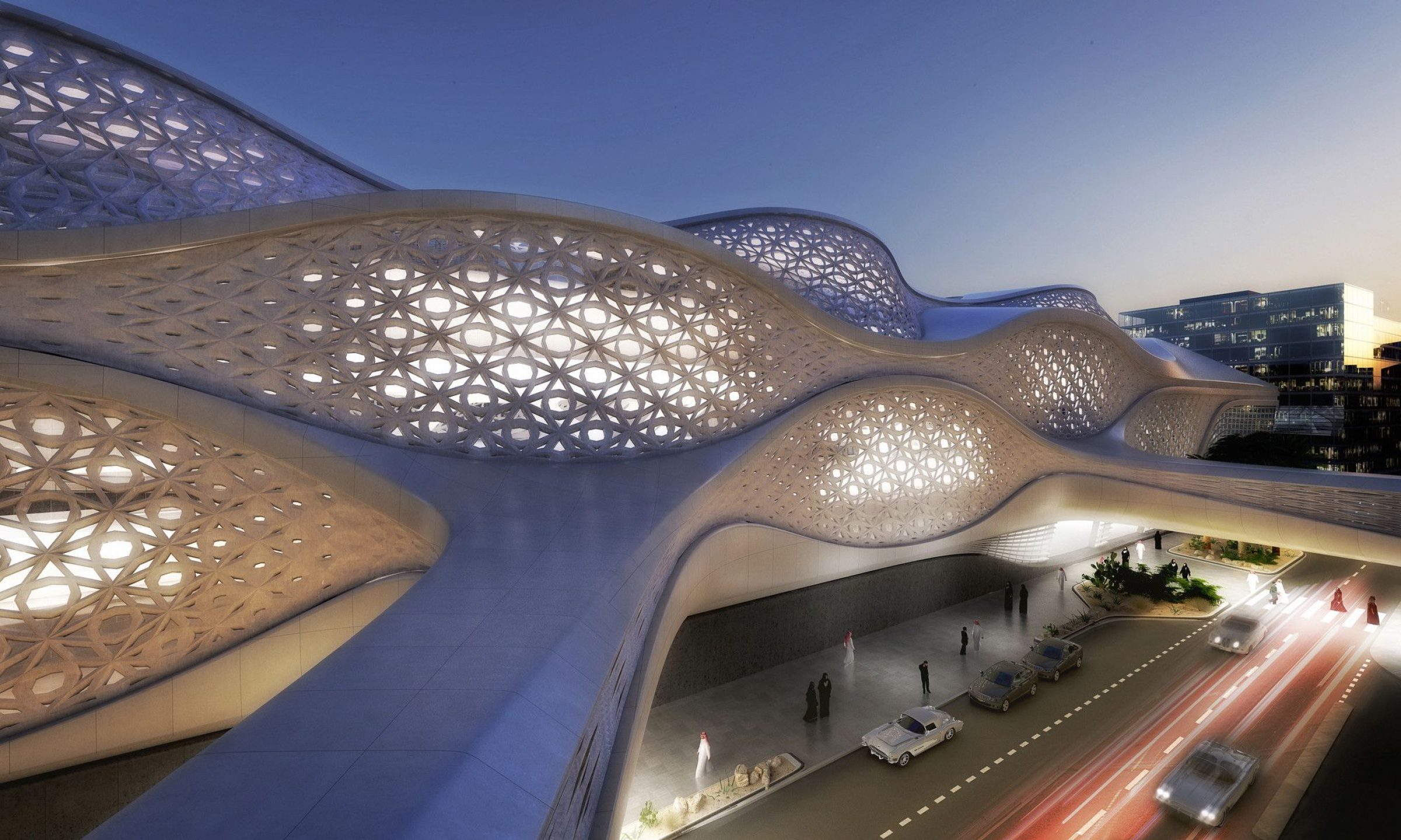 Zaha Hadid Architects's winning proposal of Saudi Metro Station ...