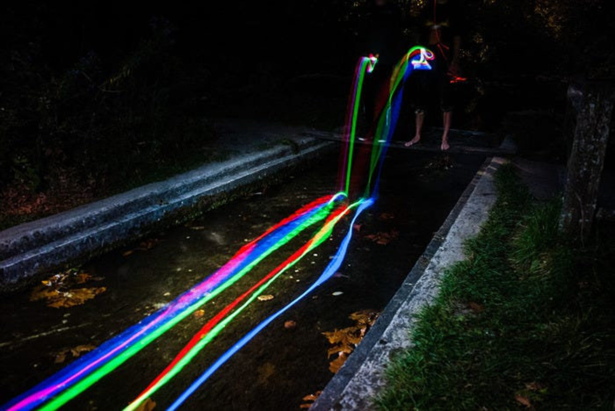 Neon Waterfalls | Sean Lenz and Kristoffer Abildgaard - Arch2O.com