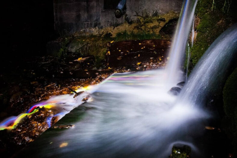 Neon Waterfalls | Sean Lenz and Kristoffer Abildgaard - Arch2O.com