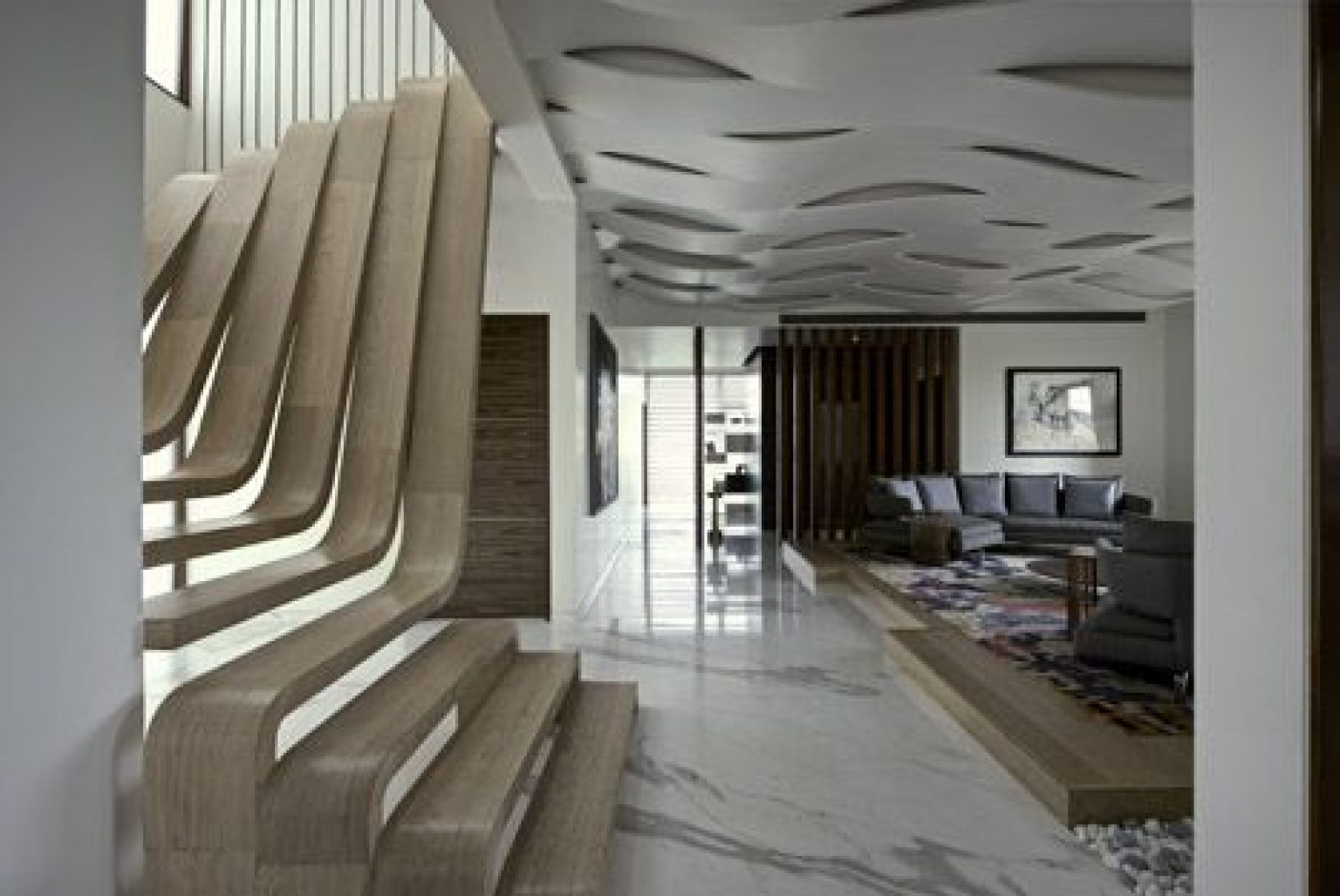 The Wavy Wood Staircase | Arquitectura En Movimiento Workshop - Arch2O.com