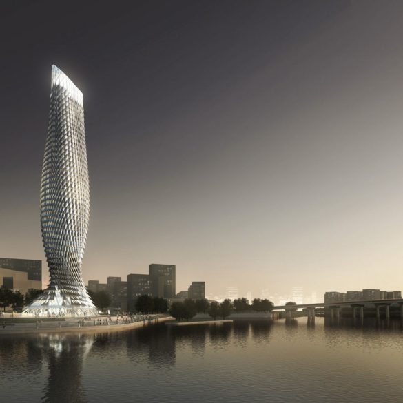Fish Skin Skyscraper with Aluminum Scales | RMJM - Arch2O.com