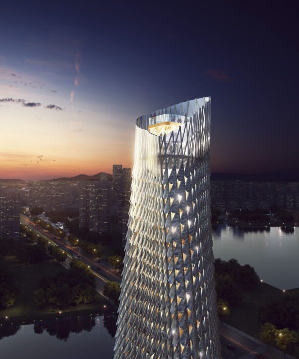 Fish Skin Skyscraper with Aluminum Scales | RMJM - Arch2O.com
