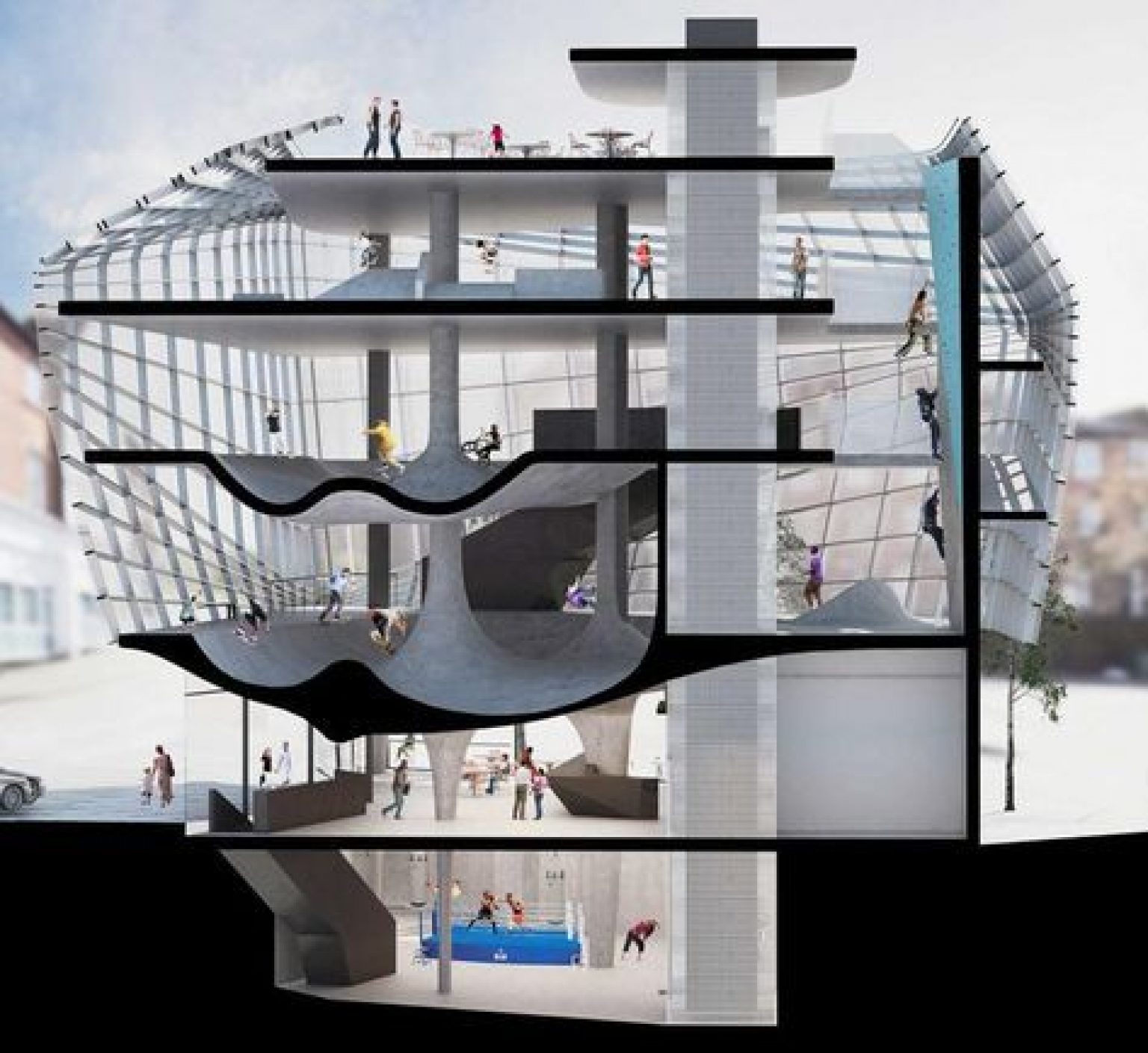 Multi-storey Skate Park | Guy Hollaway Architects - Arch2O.com