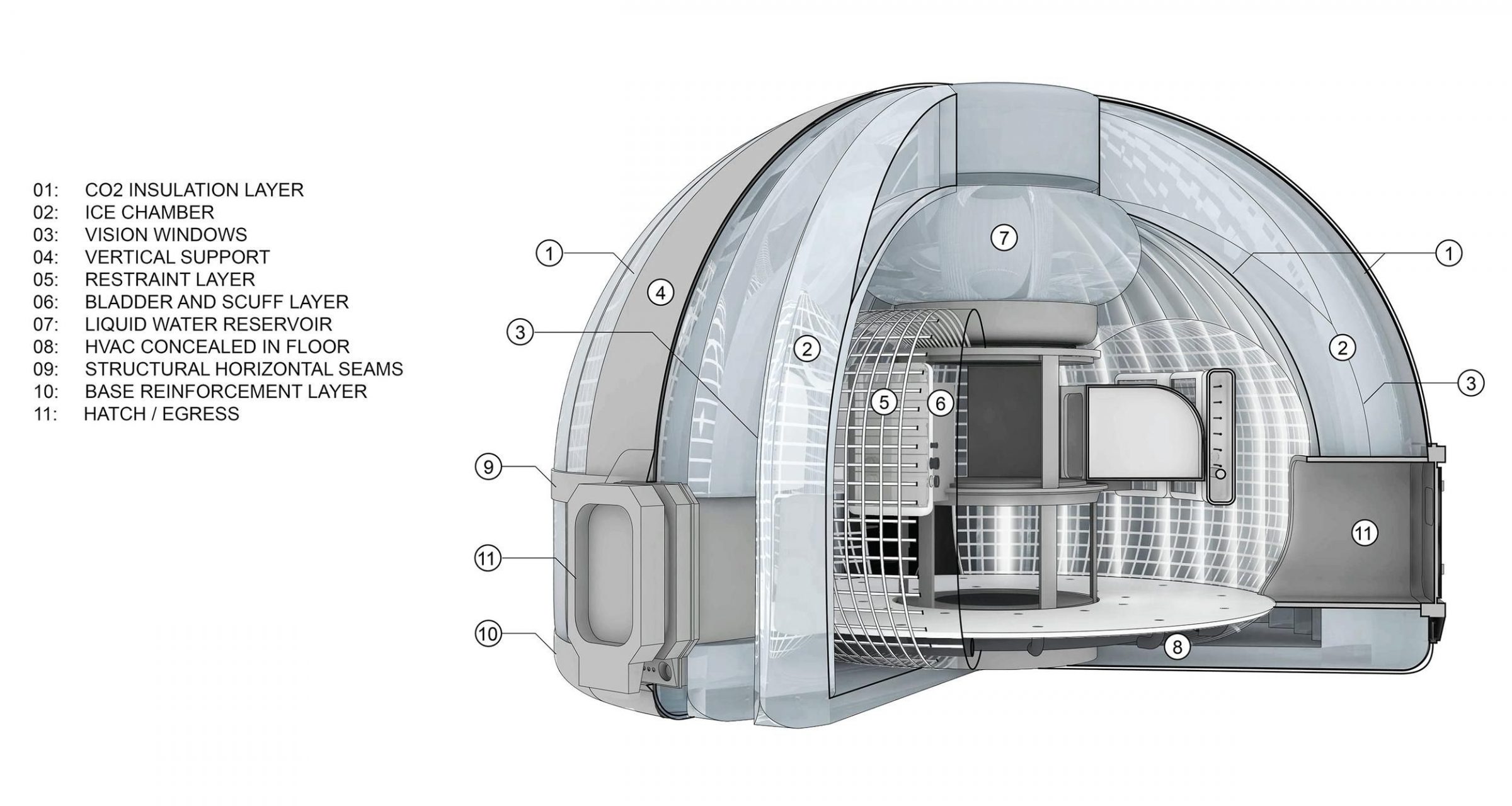 The Mars Ice House | SEArch & Clouds AO - Arch2O.com