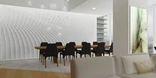 Sculptural Feature Wall in Dining Room | Fields Studio - Arch2O.com