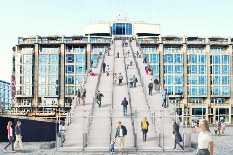 THE STAIRS : MVRDV is to design a giant staircase leading to the top of ...
