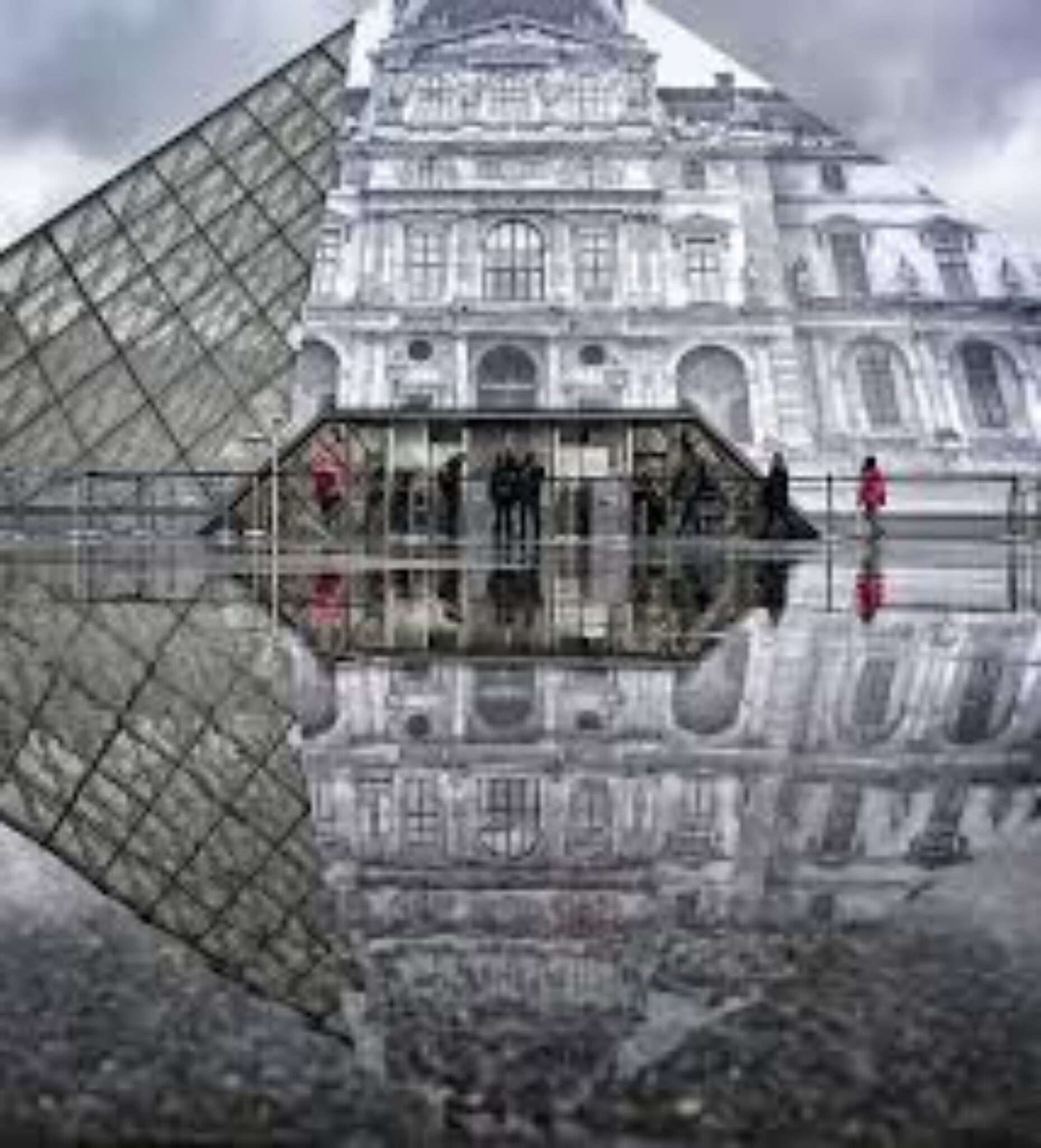 Optical Collage Makes The Louvre Pyramid Disappear | JR – Arch2O.com