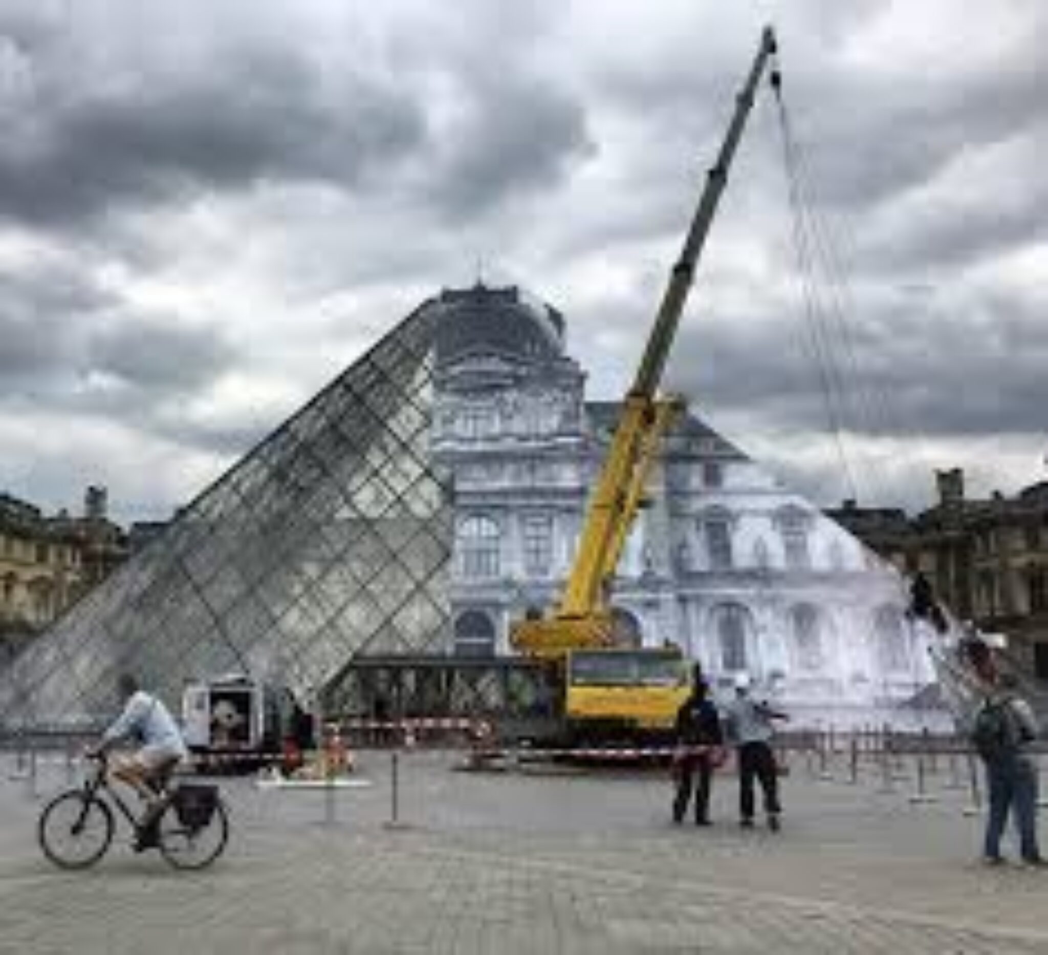 Optical Collage Makes The Louvre Pyramid Disappear | JR - Arch2O.com