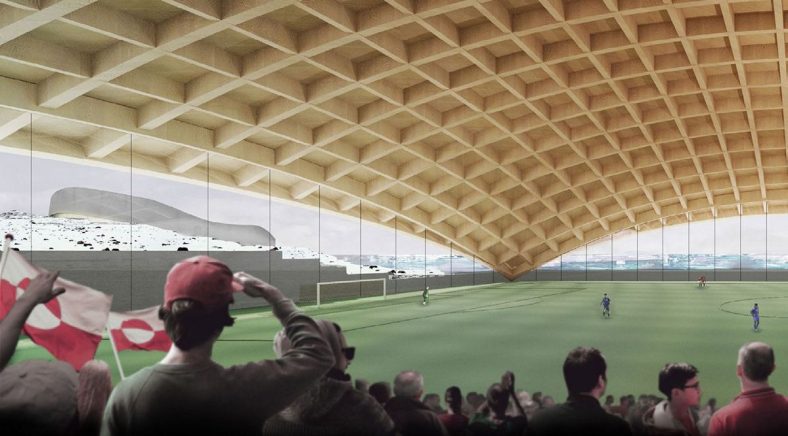 BIG Designs Iconic Stadium in Greenland Inspired by Arctic Nature ...