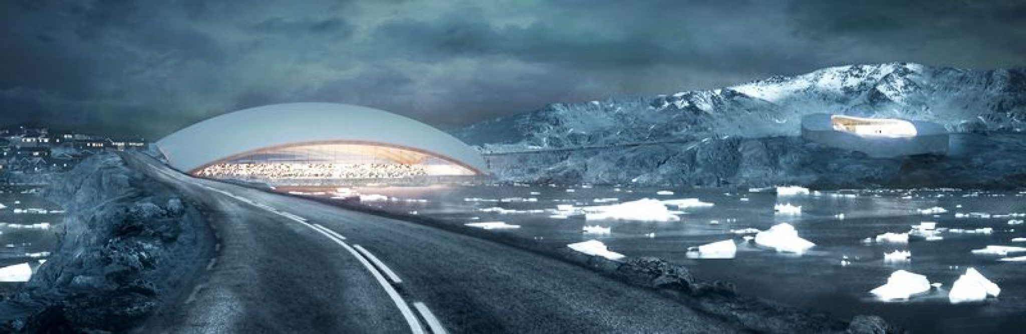 BIG Designs Iconic Stadium in Greenland Inspired by Arctic Nature ...