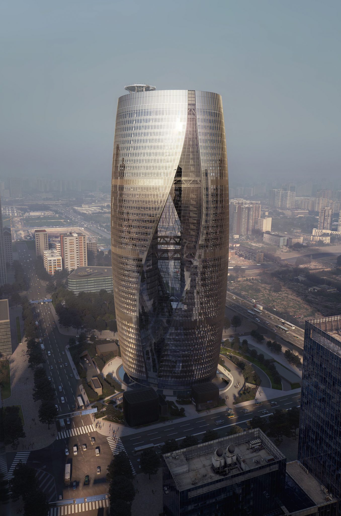 Zaha Hadid's Leeza Soho tower features the world's largest atrium ...