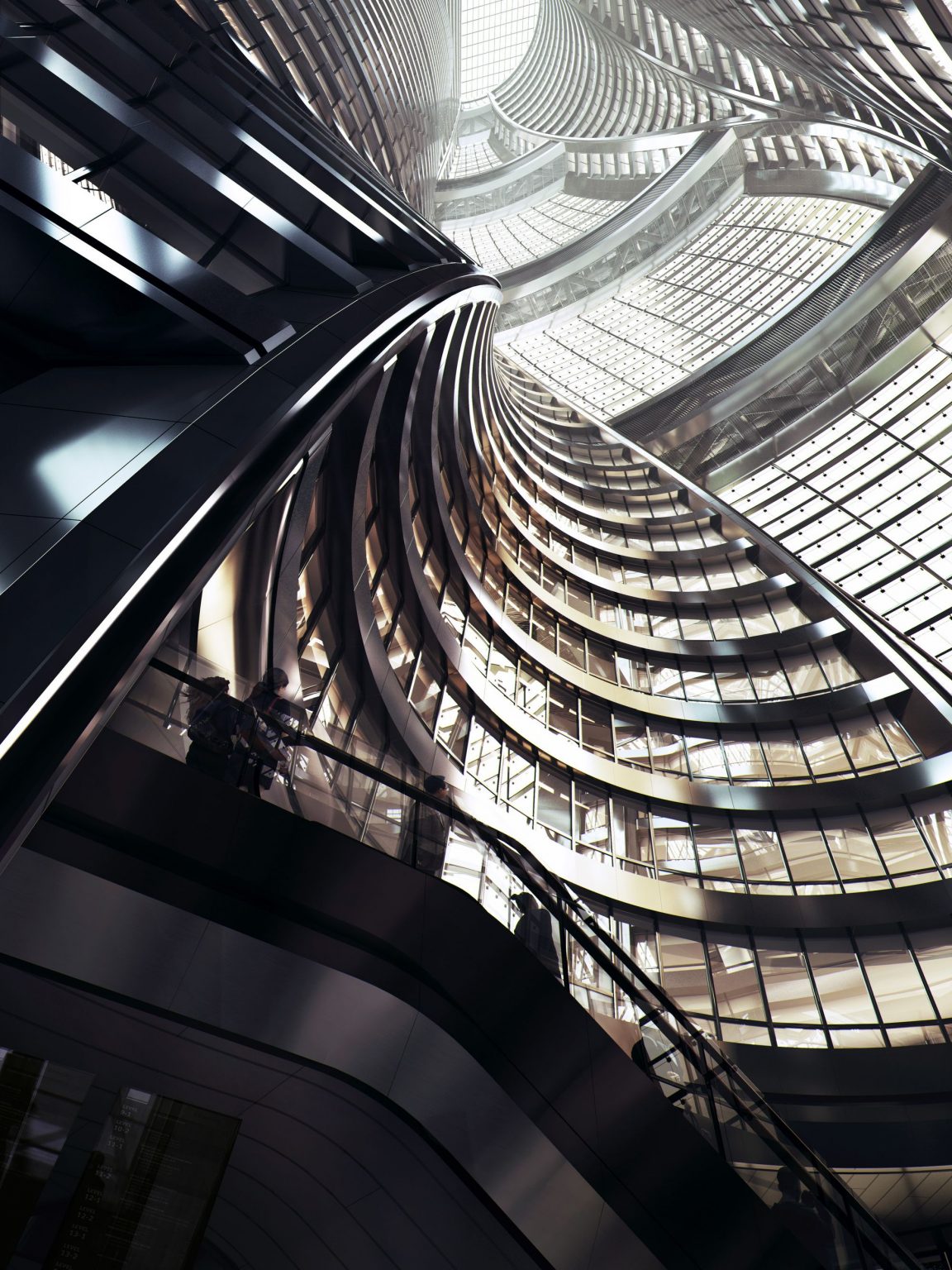 Zaha Hadid’s Leeza Soho tower features the world’s largest atrium ...