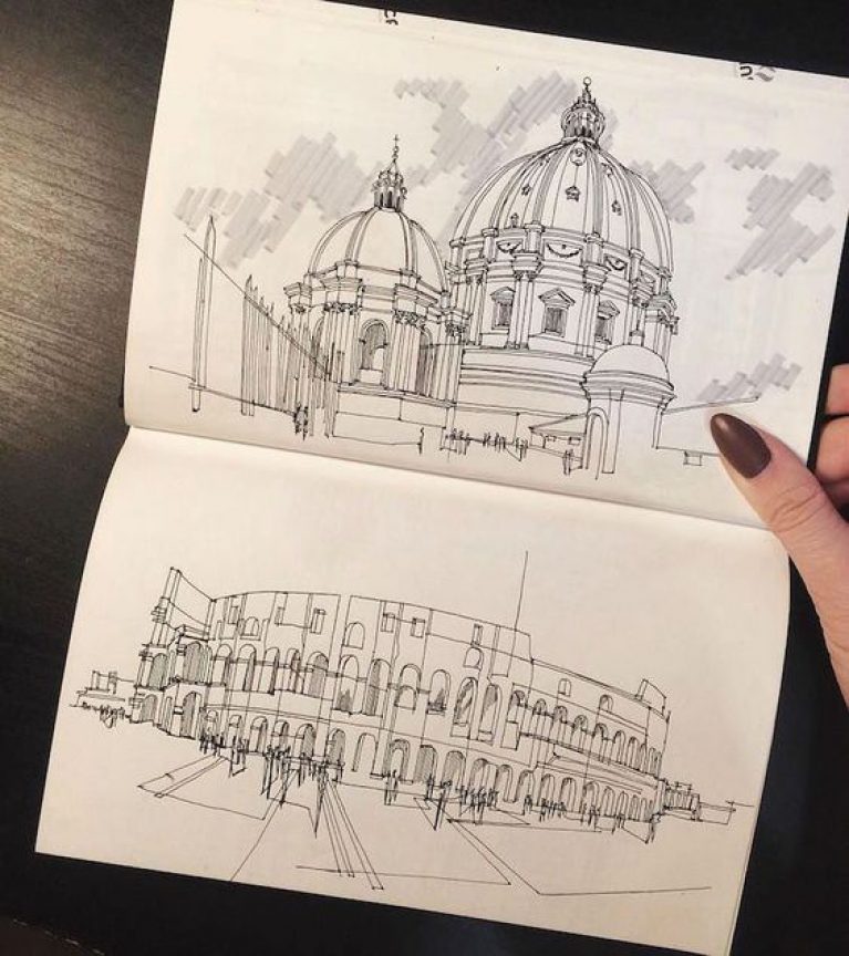 Architecture Student Revives the Magic of Architectural Hand Sketching ...