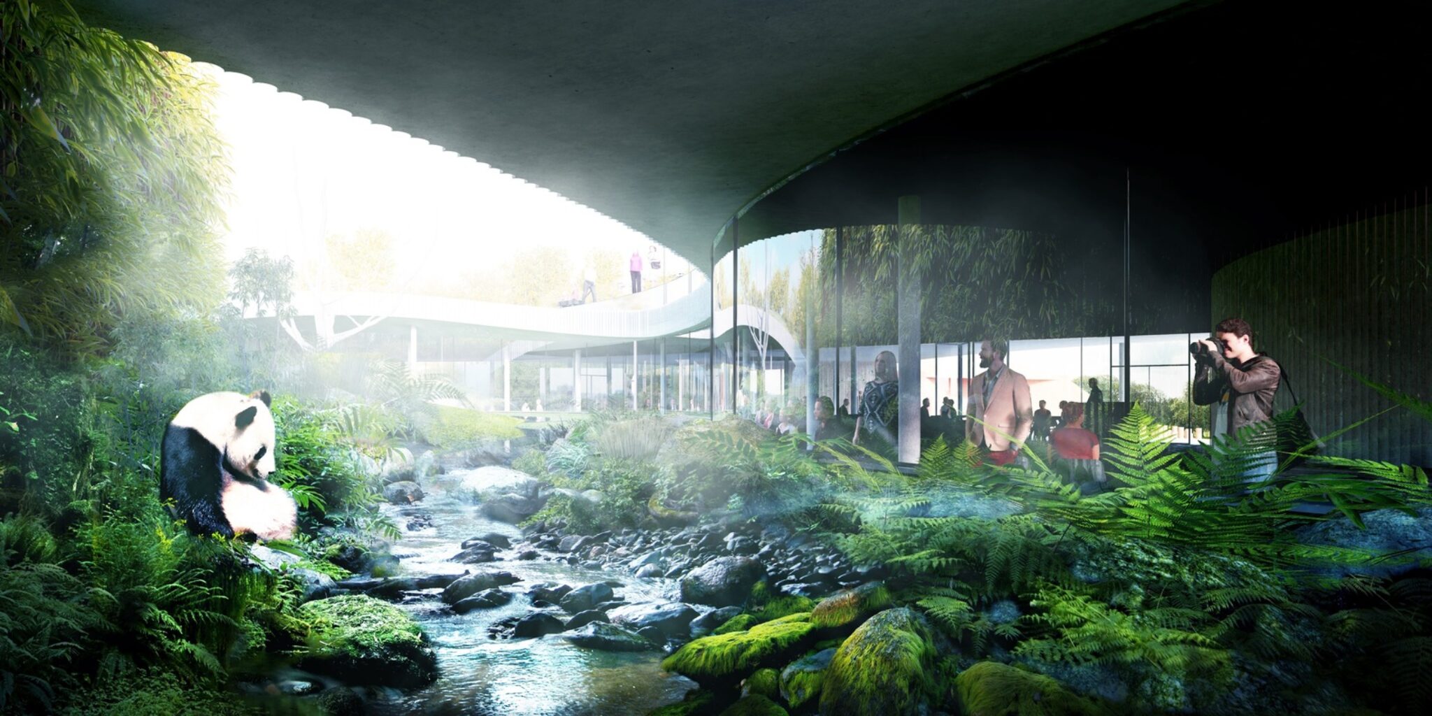 BIG Designs New Panda House for Copenhagen Zoo Yin-Yang-Shaped