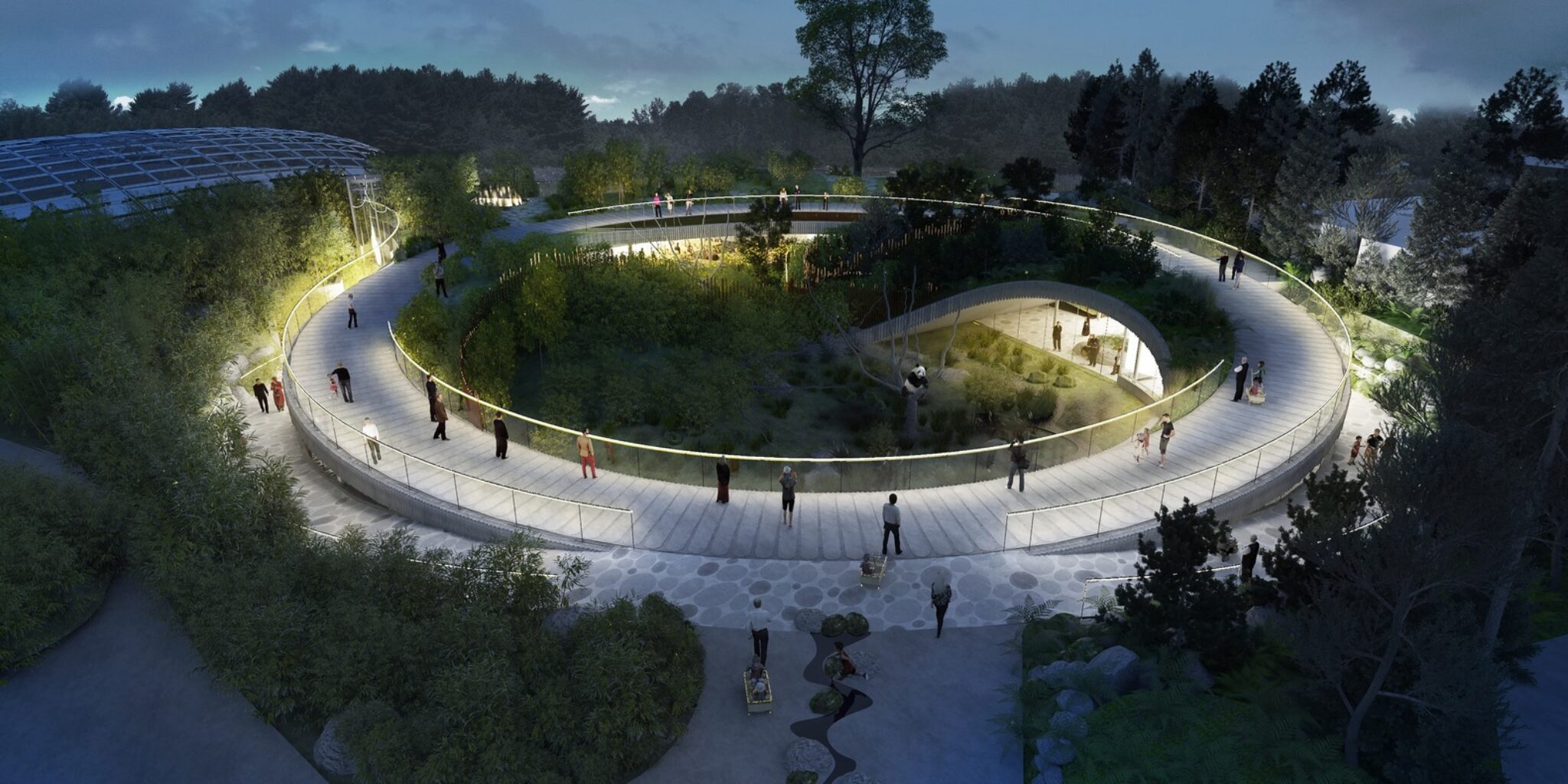 BIG Designs New Panda House for Copenhagen Zoo Yin-Yang-Shaped