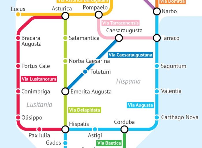 Ancient Rome’s Road Network Illustrated in the Form of Colored Subway ...