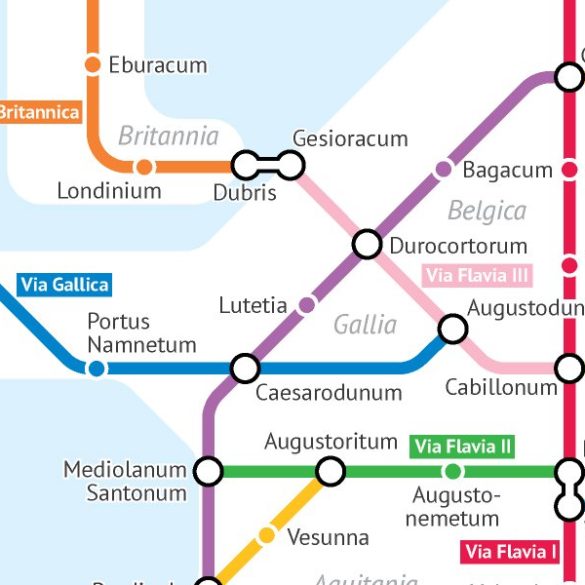 Ancient Rome’s Road Network Illustrated in the Form of Colored Subway ...