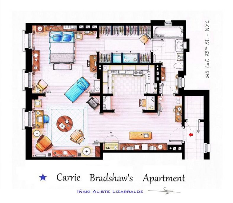 25 Perfectly Detailed Floor Plans of Homes from Popular TV Shows ...