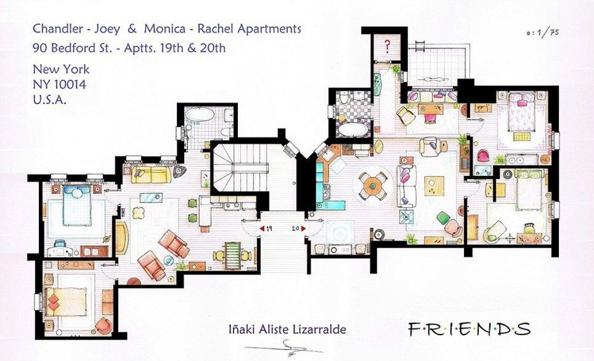 25 Perfectly Detailed Floor Plans of Homes from Popular TV Shows ...