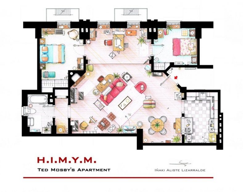 25 Perfectly Detailed Floor Plans of Homes from Popular TV Shows ...