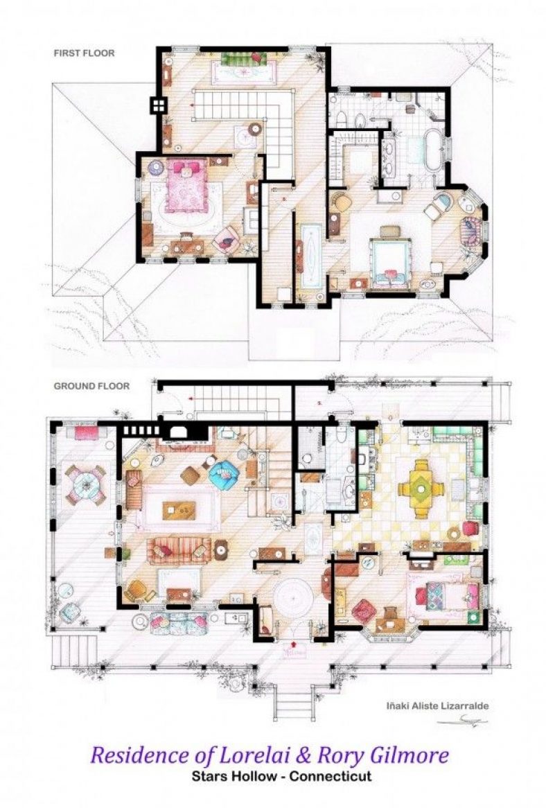 25 Perfectly Detailed Floor Plans of Homes from Popular TV Shows ...