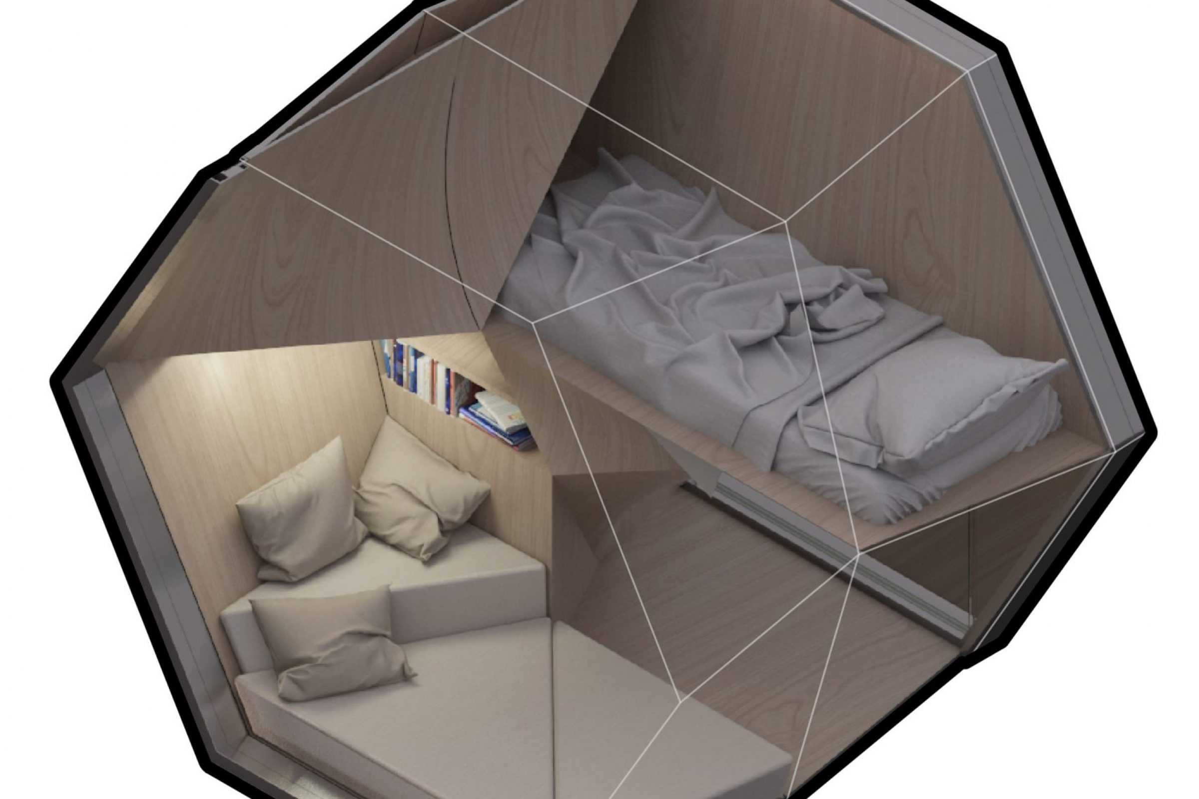 Hexagonal Housing Pods by Framlab Shelter NYC Homeless - Arch2O.com