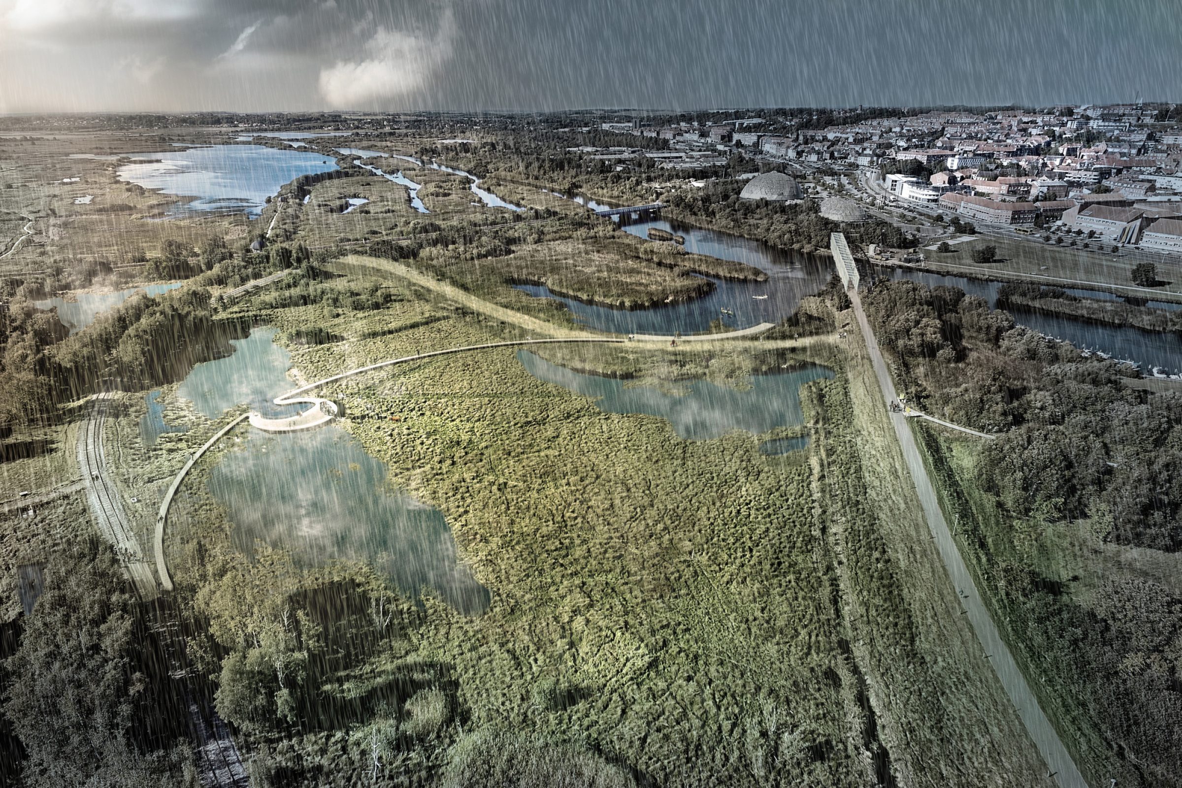 CF Møller Designs Flood-Resistant Park in Denmark - Arch2O.com