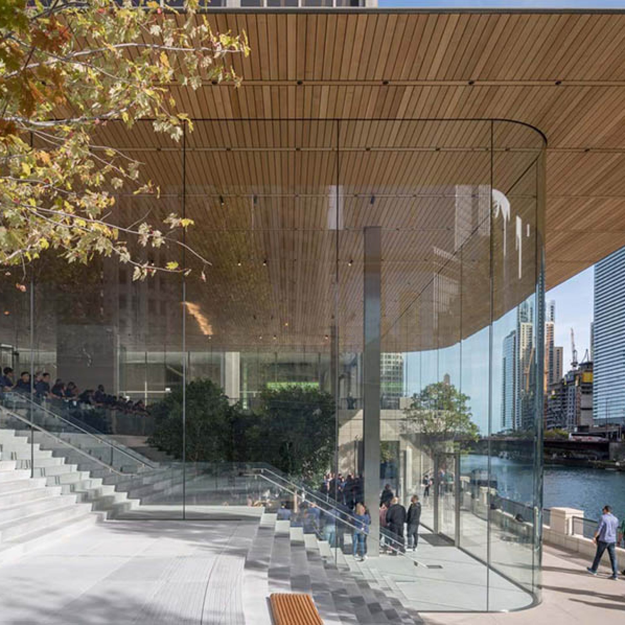 Foster + Partners Apple's Store Chicago Can Not Handle The Winter Blues ...