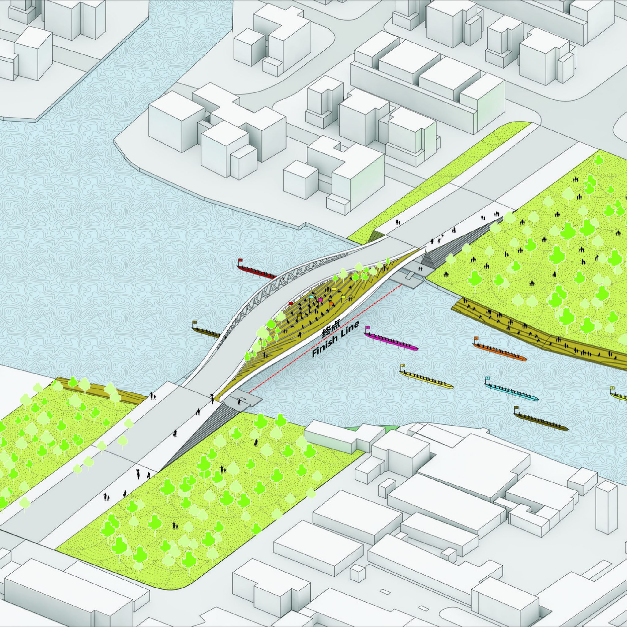 MVRDV Wins Dawn Bridge Competition: A New Dual Use Landmark in Shanghai ...