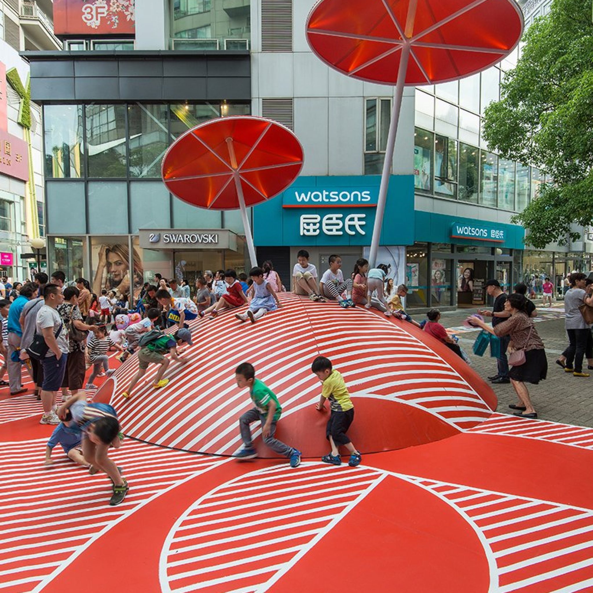 100Architects Design Vibrant Red Planet Playground in Shanghai - Arch2O.com