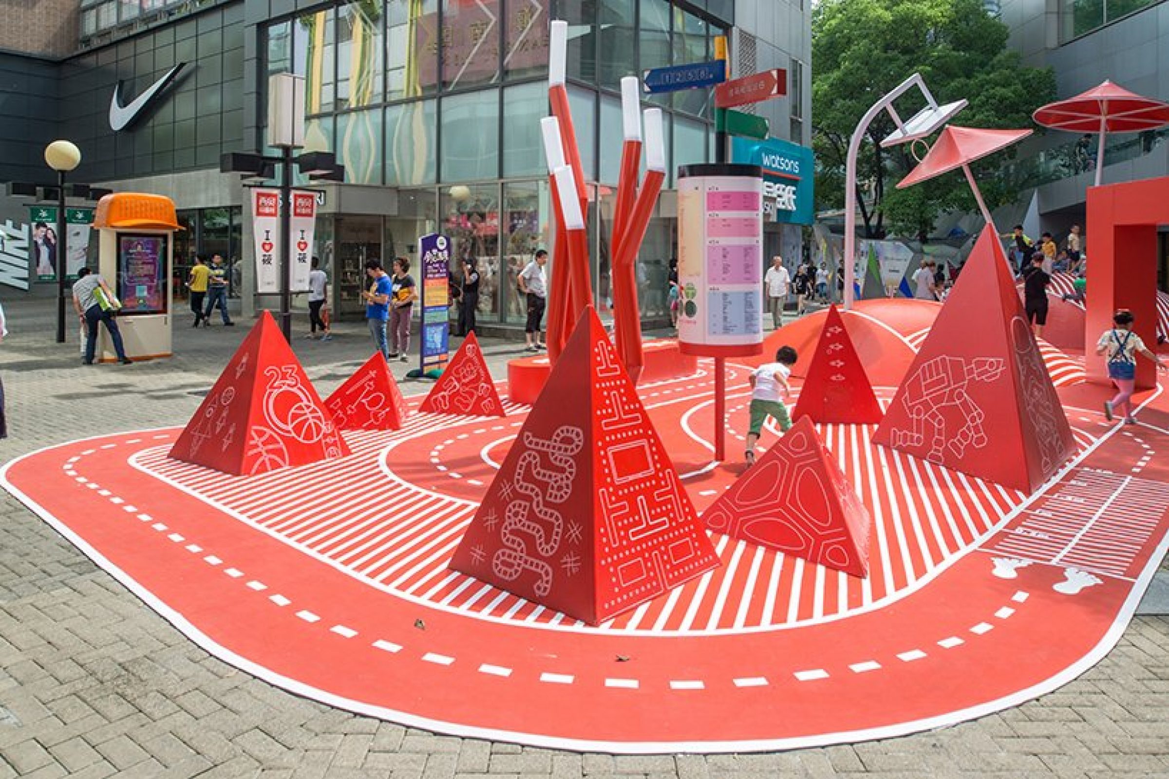 100Architects Design Vibrant Red Planet Playground in Shanghai - Arch2O.com