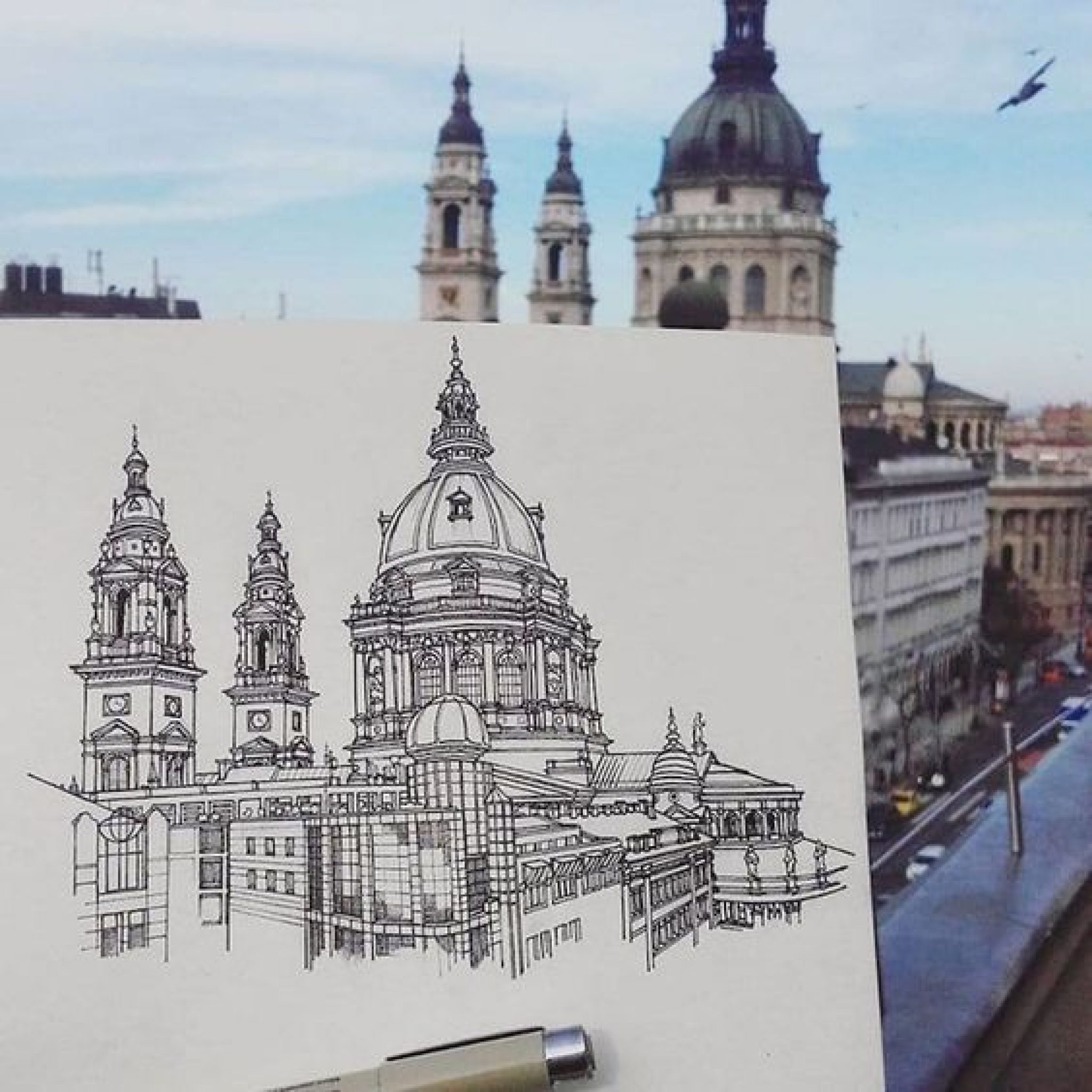 Hand Drawing Cities in Europe Re-imagined by This Illustrator