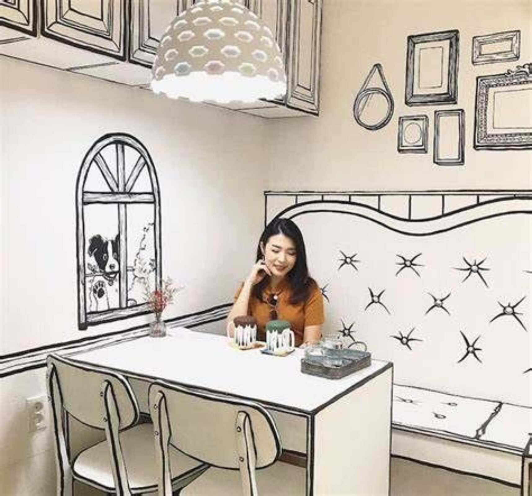 Optical Illusion Makes This Café Look Like a Cartoon - Arch2O.com
