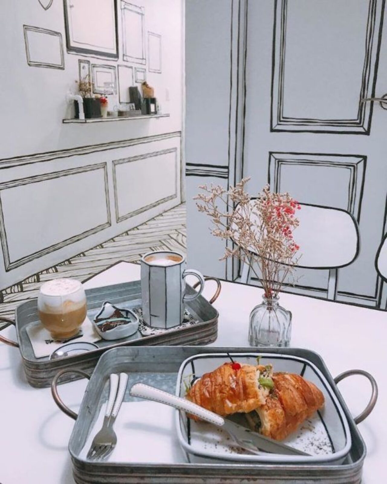 Optical Illusion Makes This Café Look Like a Cartoon - Arch2O.com