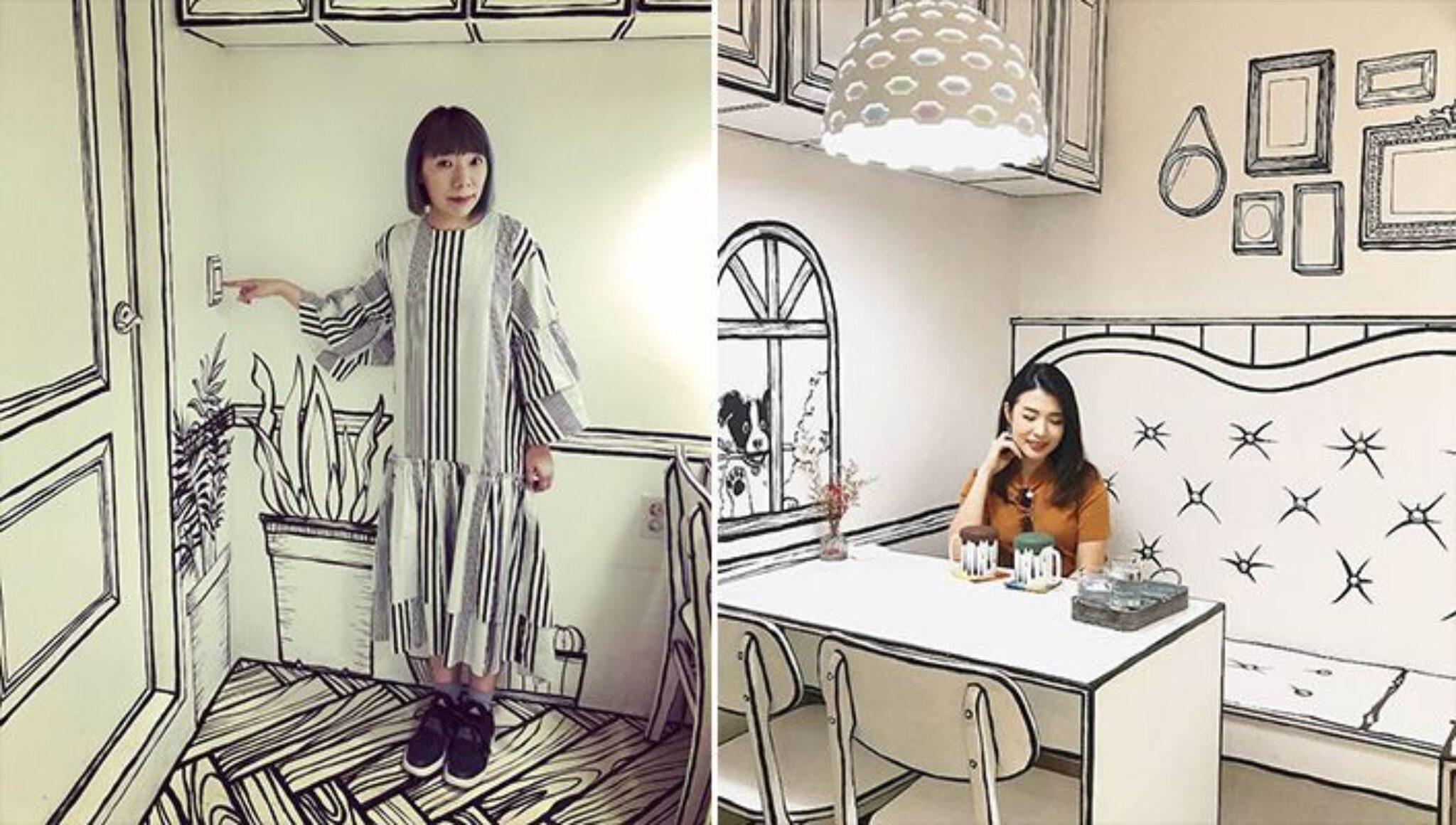 Optical Illusion Makes This Café Look Like a Cartoon - Arch2O.com