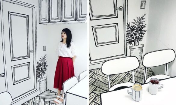 Optical Illusion Makes This Café Look Like a Cartoon - Arch2O.com