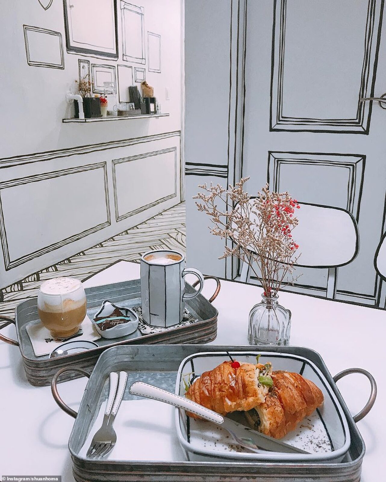 Optical Illusion Makes This Café Look Like a Cartoon – Arch2O.com