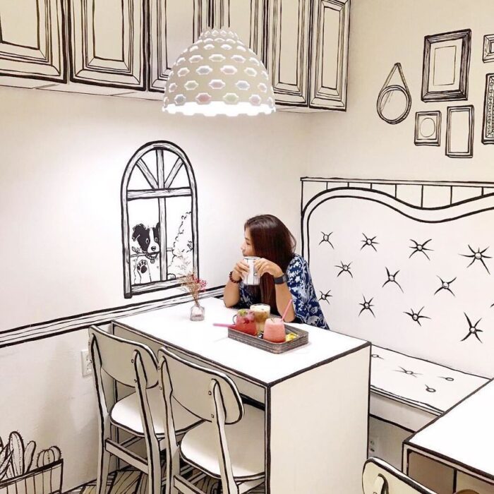 Optical Illusion Makes This Café Look Like a Cartoon – Arch2O.com