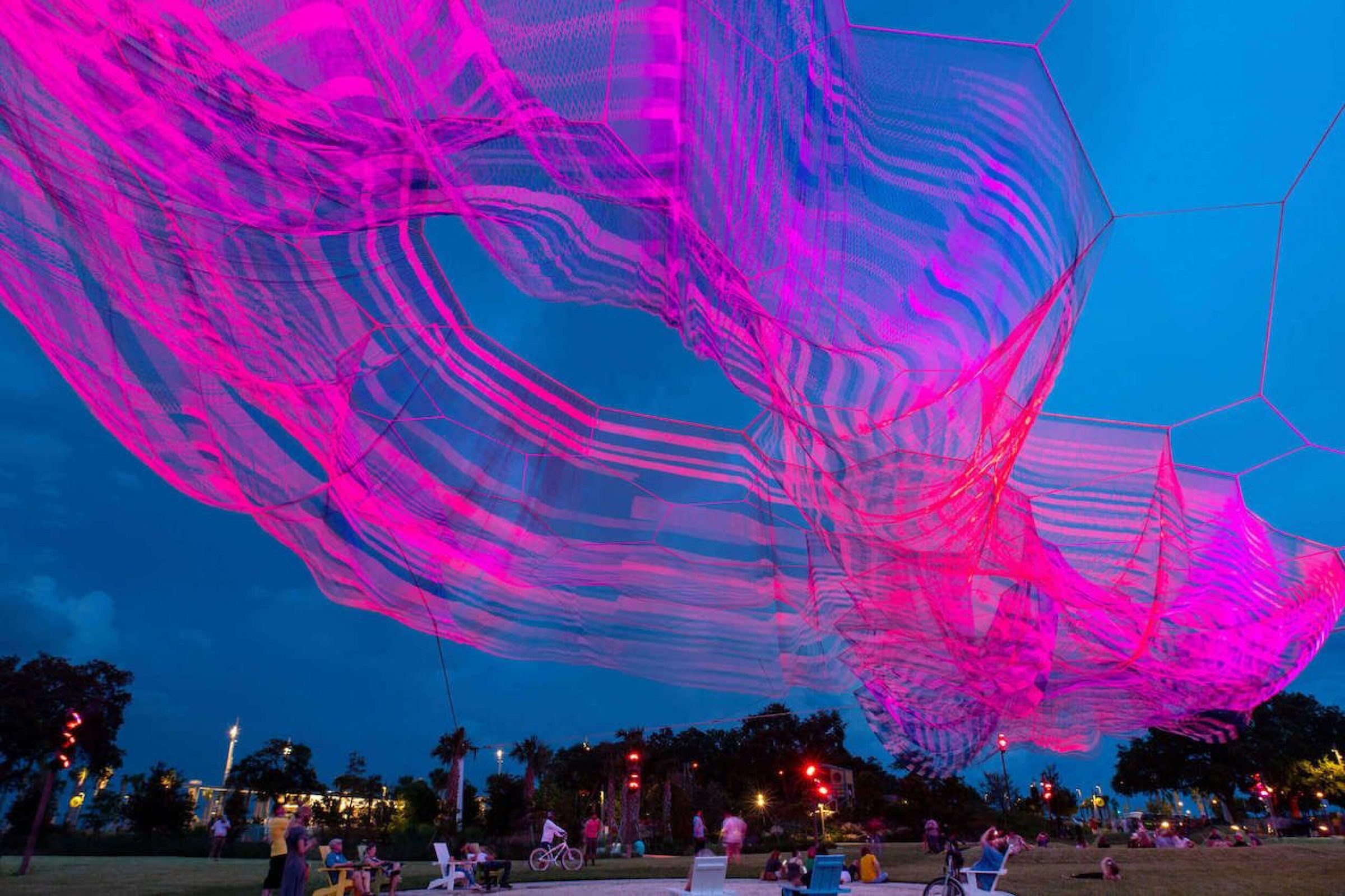 Railroad-Inspired Net Sculpture l Janet Echelman - Arch2O.com