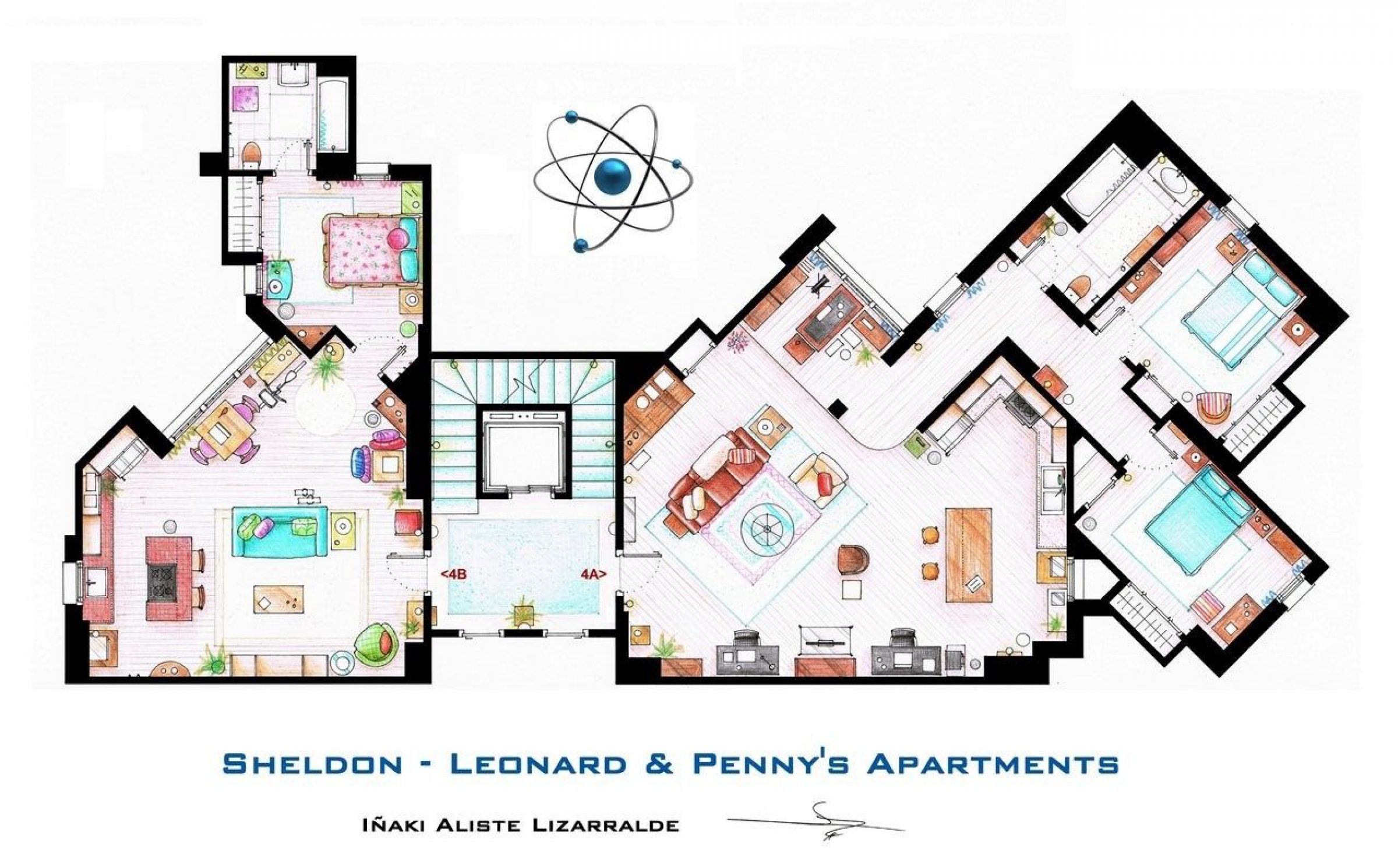 Famous TV Shows Rendered in Plan - Arch2O.com