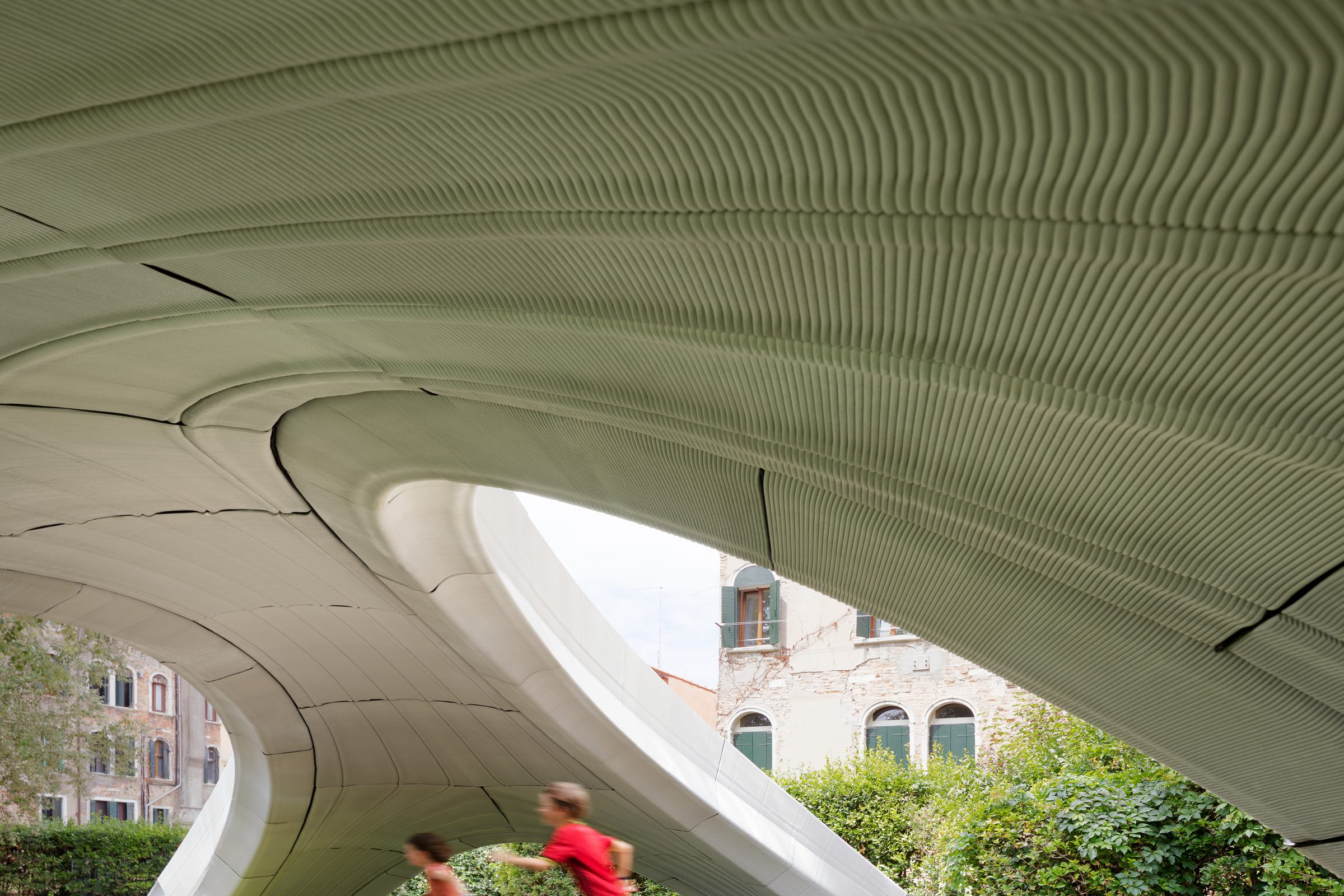 Striatus a first of its kind 3D concrete printed arched bridge now open
