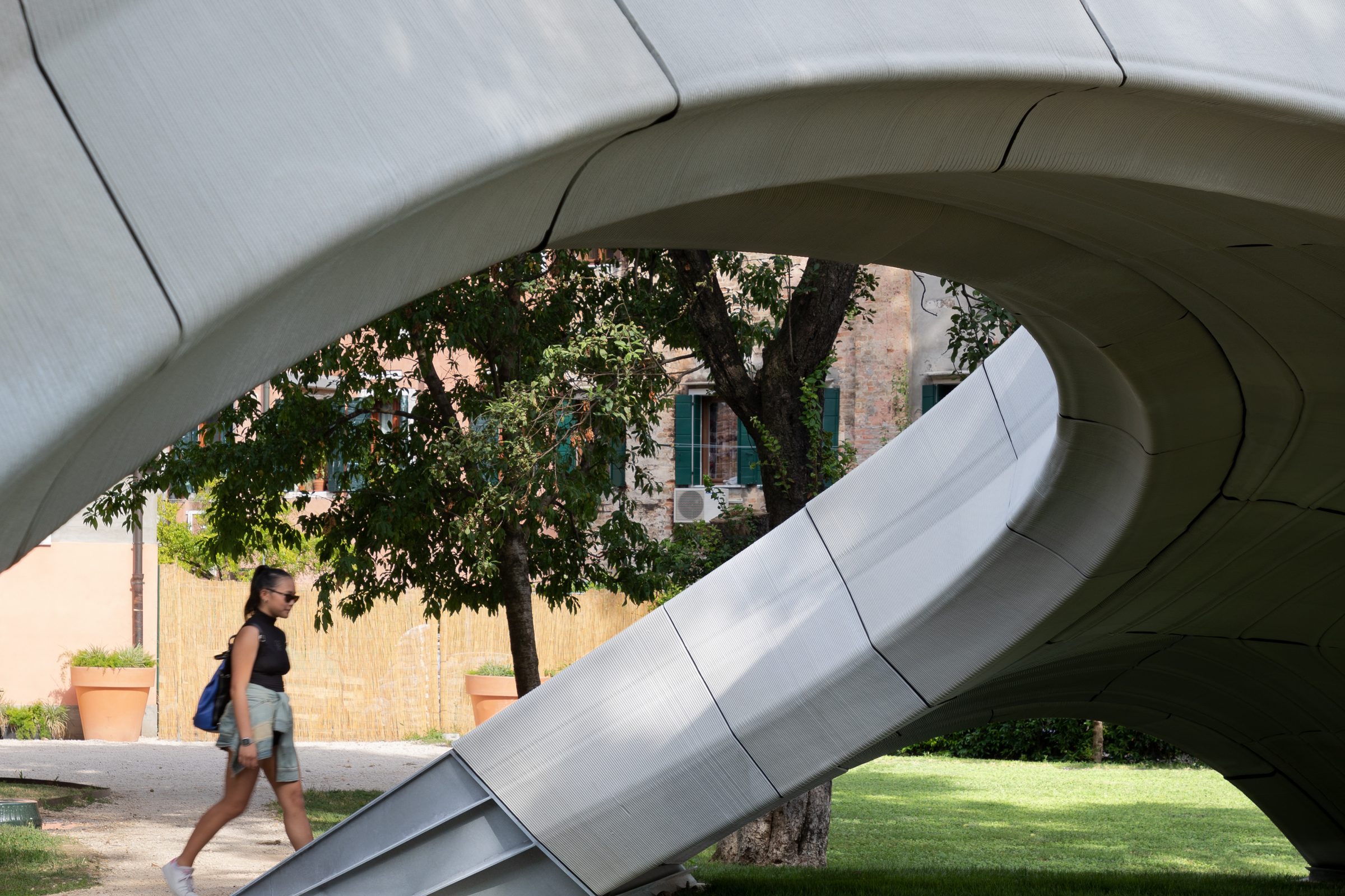 Striatus a first of its kind 3D concrete printed arched bridge now open
