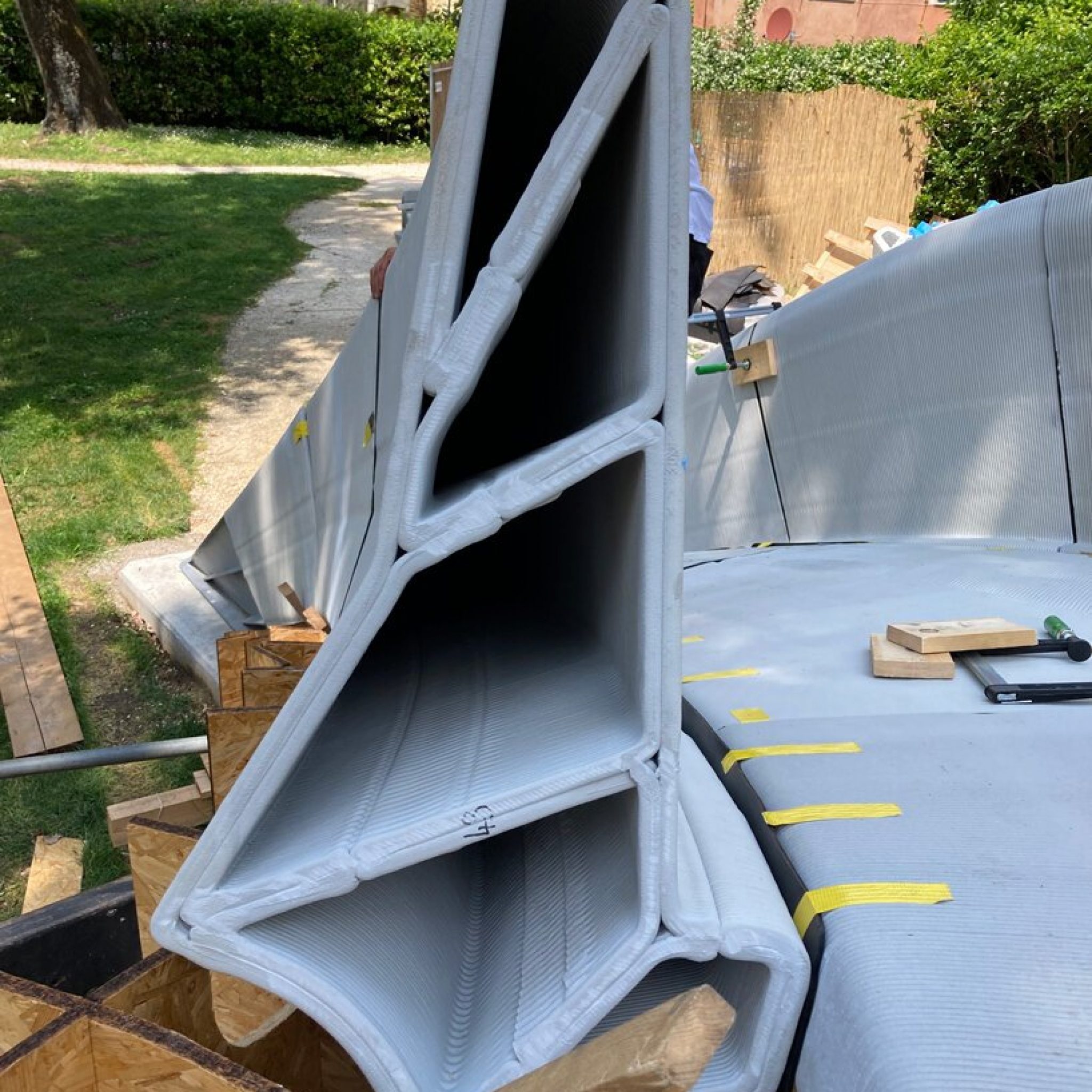 Striatus a first of its kind 3D concrete printed arched bridge now open