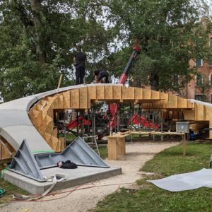 Striatus a first of its kind 3D concrete printed arched bridge now open