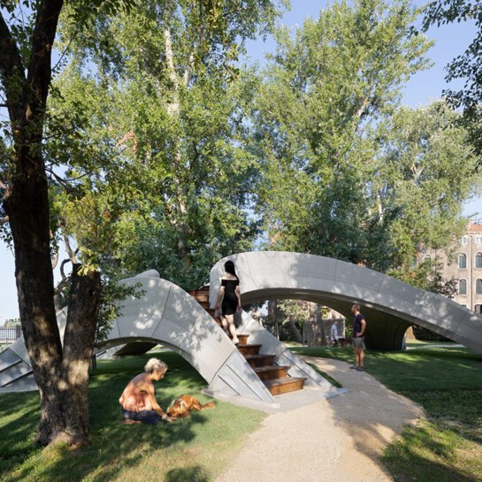 Striatus a first of its kind 3D concrete printed arched bridge now open