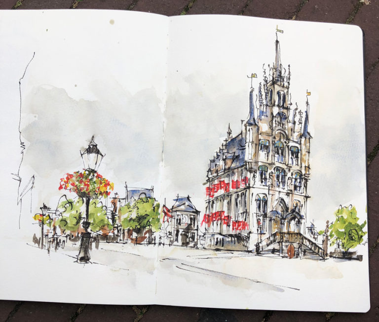 Arch-Inktober: 20 Mind-Blowing Ink Architectural Sketches