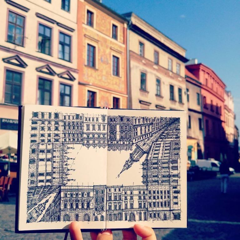 Arch-Inktober: 20 Mind-Blowing Ink Architectural Sketches