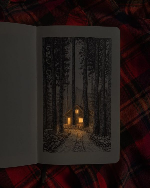 Glowing Ink Drawings? Artist's Secret Revealed!